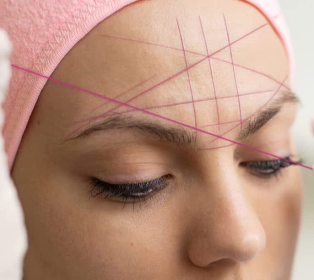 Pre-Inked Mapping String - Brow Microblading Design Marker Microblading Thread Ink Pink Color