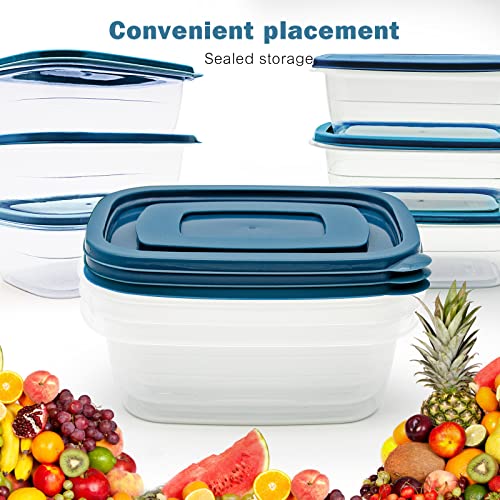 PEDECO 10PCS Rectangle Plastic Portion Box Sets with Lids.Food Storage Box,Container Sets,Food Storage,Food Containers,Plastic Container,use for School,Work and Travel,0.53 Quarts Per Box.