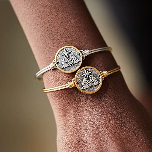 Luca + Danni Nativity Bangle Bracelet For Women - Brass Tone Regular Size Made in USA