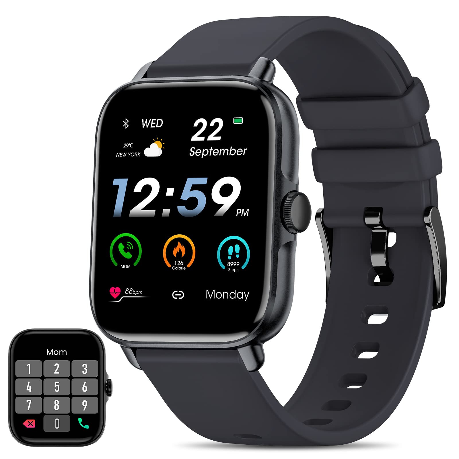 Smart Watch for Men, 1.39'' Watch (Black)