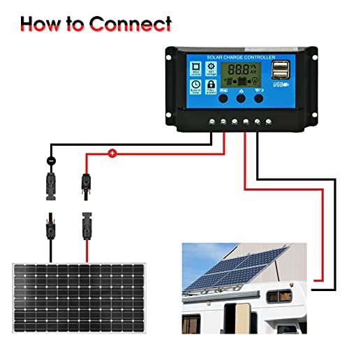 PAEKQ 10AWG Solar Extension Cable 3FT Extension Cable for Solar Panels 10 Gauge IP67 Waterproof Solar Panel Wire with Male and Female Connector,New Energy Extension Cable(3Feet Black+3Feet Red)