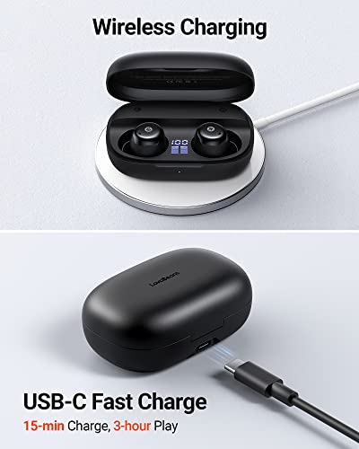 Wireless Earbuds, LavaBeans Bluetooth In-ear Headphones, 126H Playback 4-Mic Noise Reduction HD Call Power Display, IPX8 Waterproof Touch Control Bass+ Stereo Earphone for Sports, for iPhone & Android