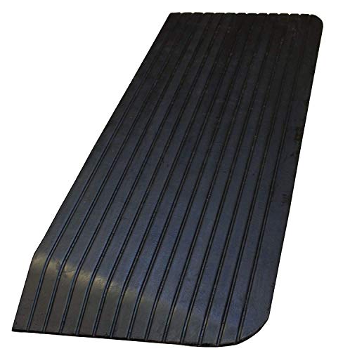 RK Safety RK-RTR03 2" Rise Solid Rubber Power Wheelchair Scooter Threshold Ramp (1 Pc)
