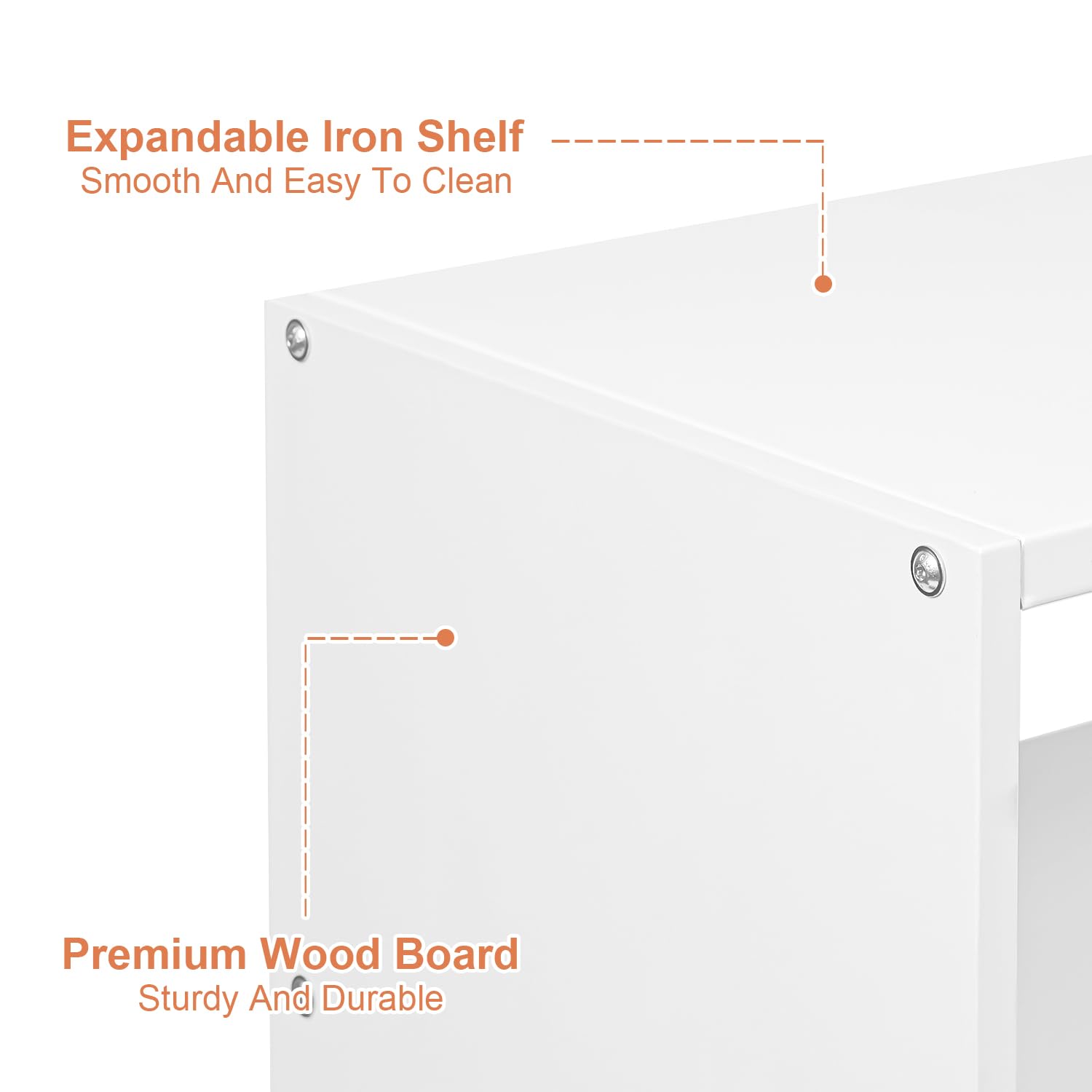 White Shoe Rack Organizer for Closet, 3-Tier Expandable Shoe Shelf, Stackable Iron Wood Combination Shoe Racks Shelves for Closets, Entryway,Small Space,Hallway,Garage,Holds 8-16 Pairs of Shoes