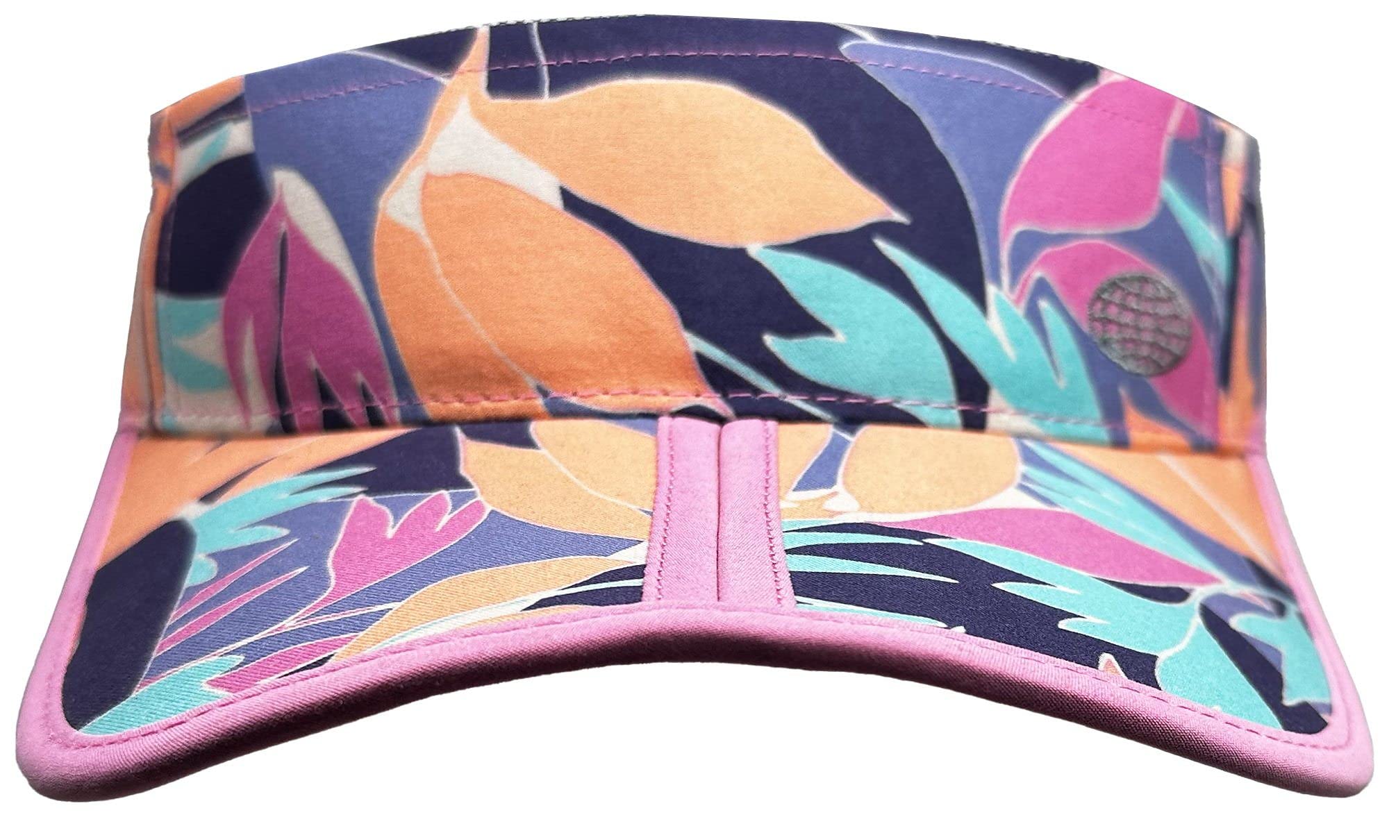 Reel Legends Womens Floral Print Foldable Sun Visor One Size Pink Multi