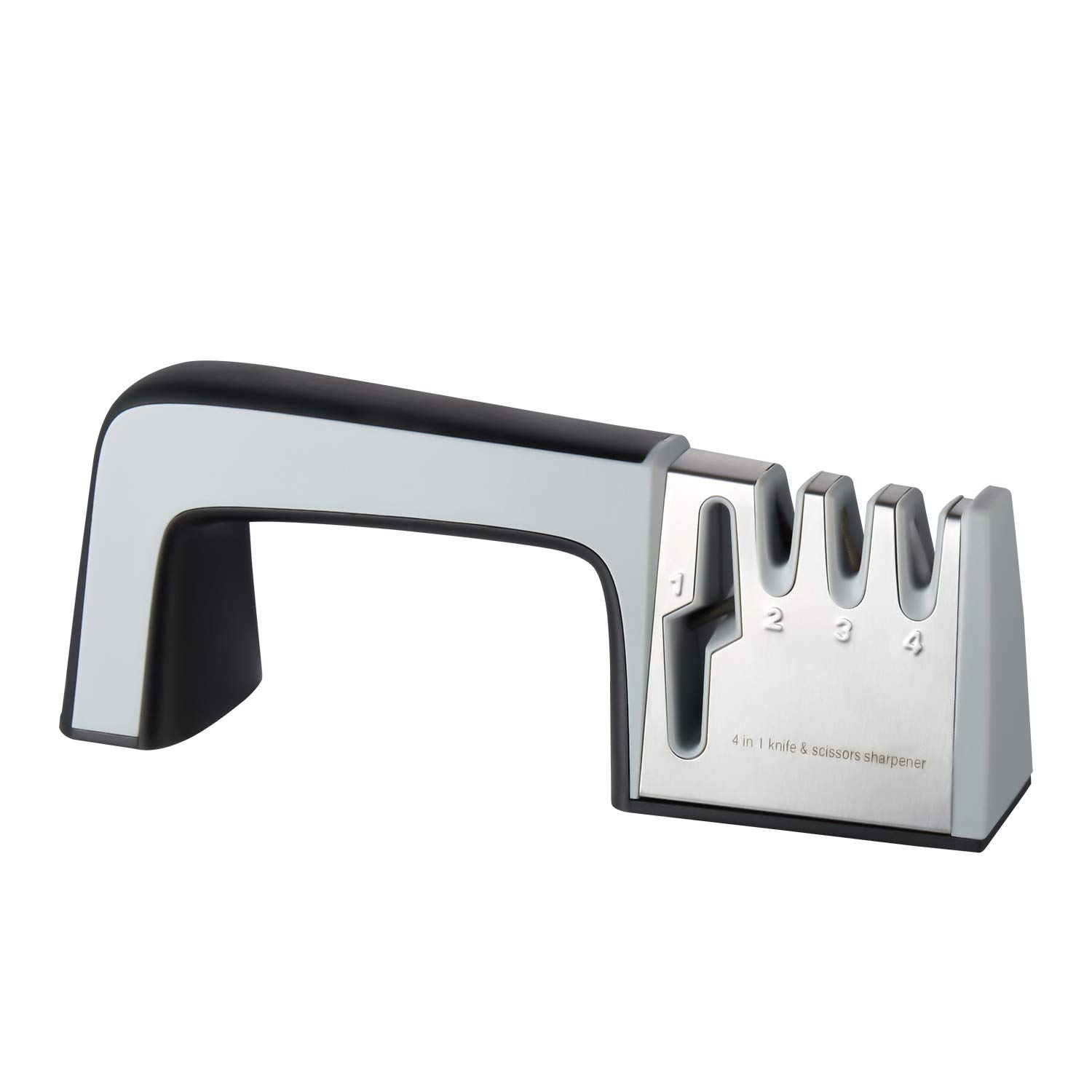 Kitchen Knife Sharpener,4-in-1 Kitchen Knife Sharpener: 4-stage Knife And Scissors Sharpener To Help Repair And Polish The Blades And Sharpen The Scissors, Non-slip Base-comes
