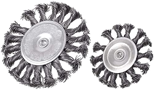 Rocaris 7Pcs Twist Knot Wire Wheel Brush for Drill Crimped Cup Wire Wheels Brush Set for Drill with 1/4-Inch Shank For Rust Removal, Corrosion and Scrub Surfaces