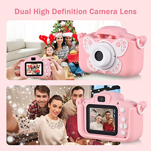 mewmewcat Digital Camera for X7 Mini Camera Camera Digital Camera 1080P Video Camera for 20MP Dual Lens 2.0 Inch IPS Screen Built-in Battery Cute Photo Frames Interesting Games w
