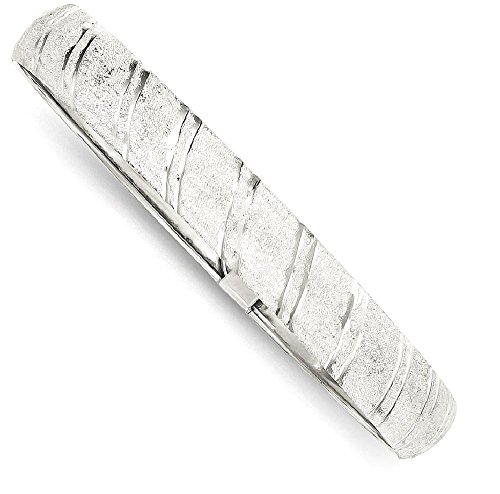 IceCarats 925 Sterling Silver 10.5mm Flexible Bangle Bracelet