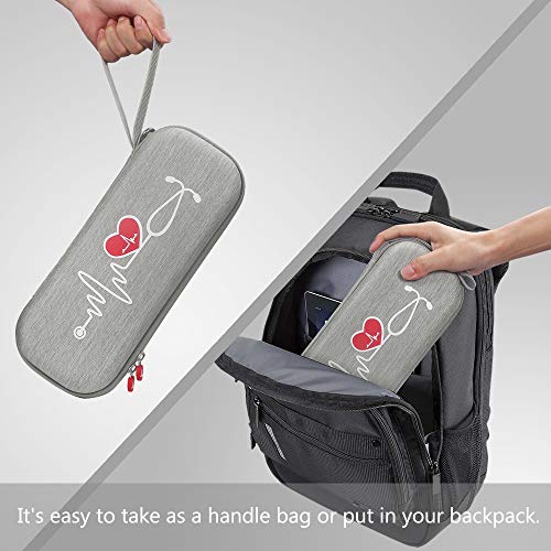 Trjgtas Protective Case for Classic III Stethoscope Accessories Portable Storage Bag Carrying Case Pouch(Gray)
