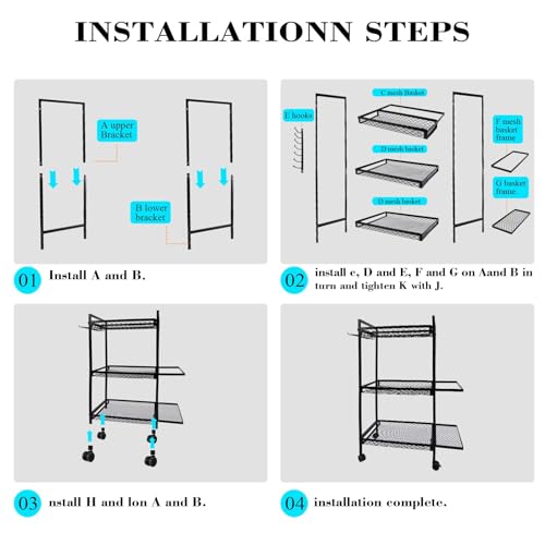 Weight Storage Racks, Workout Equipment Storage Rack, Space Saving Fitness Exercise Organization for Kettlebells, Foam Rollers, Yoga Blocks, Dumbbells MK153
