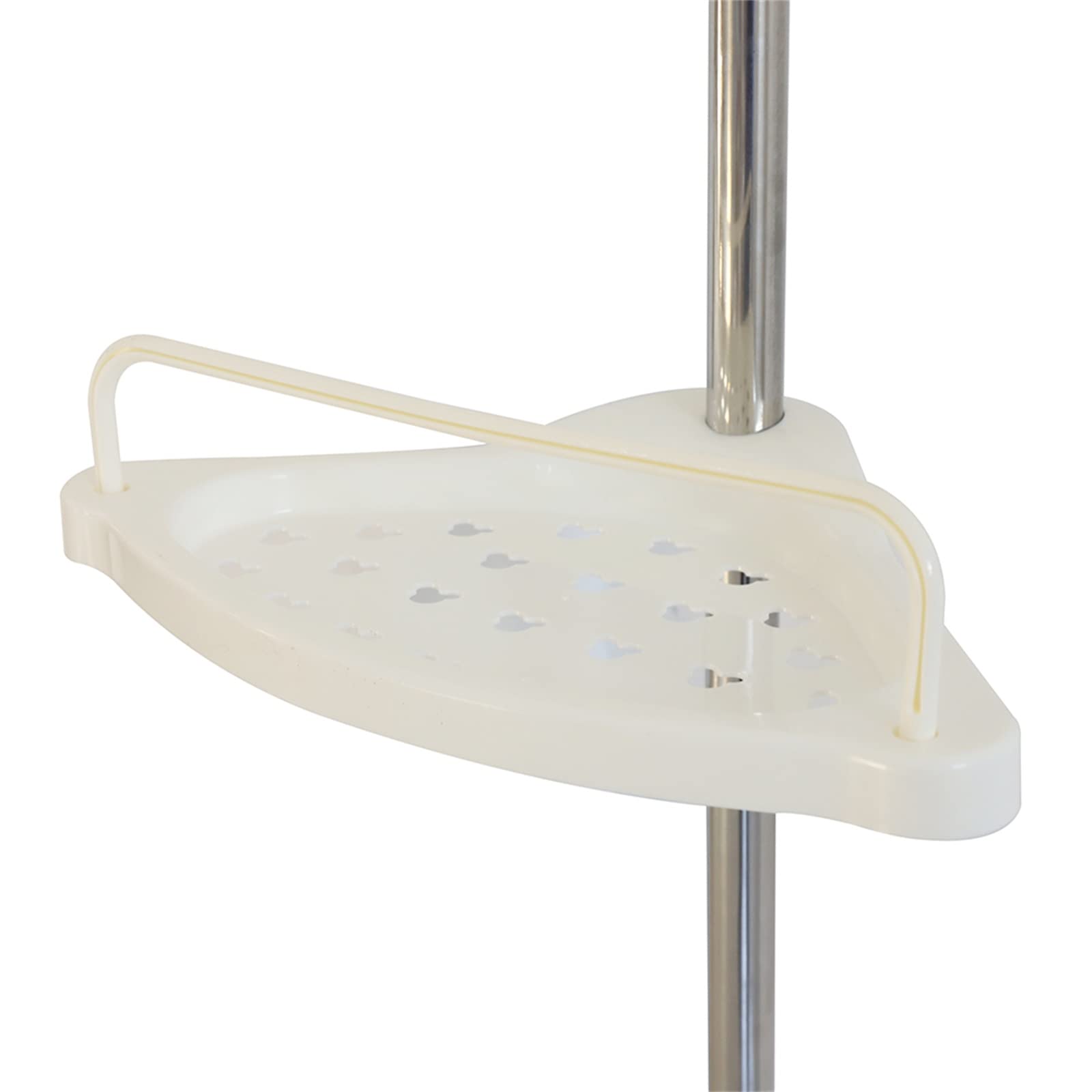 simimasen Corner Shower Caddy, Bathroom Storage, Rust Proof Stainless Steel Holder, Constant Portable Tension Rack, 4-Tier Adjustable Shelves With Tension Pole