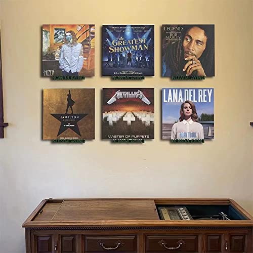 WPESI Now Playing Vinyl Record Stand Wall Mount,Vinyl Record Wall Mount Display,Vinyl Wall Mount Albums Hanging Vinyl Record Wall Record Display Storage Holder, Vinyl Record Stand (Dark green)