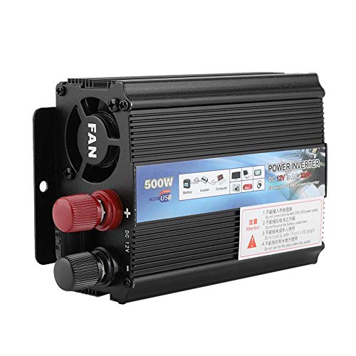 Power Inverter with Solar Panel 12 V,220V / 100V 500W Solar Inverter Converter, Solar Power Inverter for Household,Outdoors,Road Trips,etc(220V)