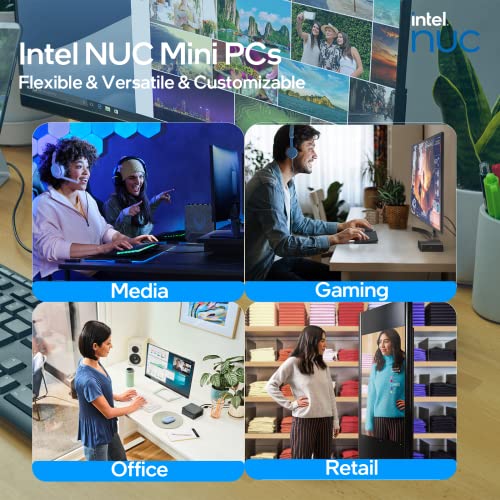 Intel NUC 12 NUC12WSHi7 Wall Street Canyon Mini Computer 12th Gen Core i7-1260P, 12 Cores(4P+8E), 16 Threads, 18MB Smart Cache, Iris Xe Graphics,16GB RAM, 1TB PCIe SSD, Win 10 Pro