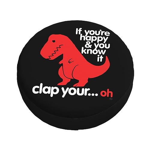T Rex If You are Happy and You Know It,Funny Tire Cover Universal Fit Spare Tire Protector for Truck SUV Trailer Camper Rv
