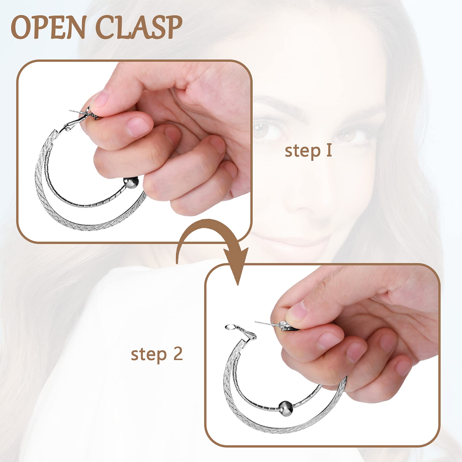 Kigeli 12 Pairs Hoop Earrings for Women Multipack Silver Gold Stainless Steel Earrings Lightweight Hoop Earrings Set for (Gold, Silver)