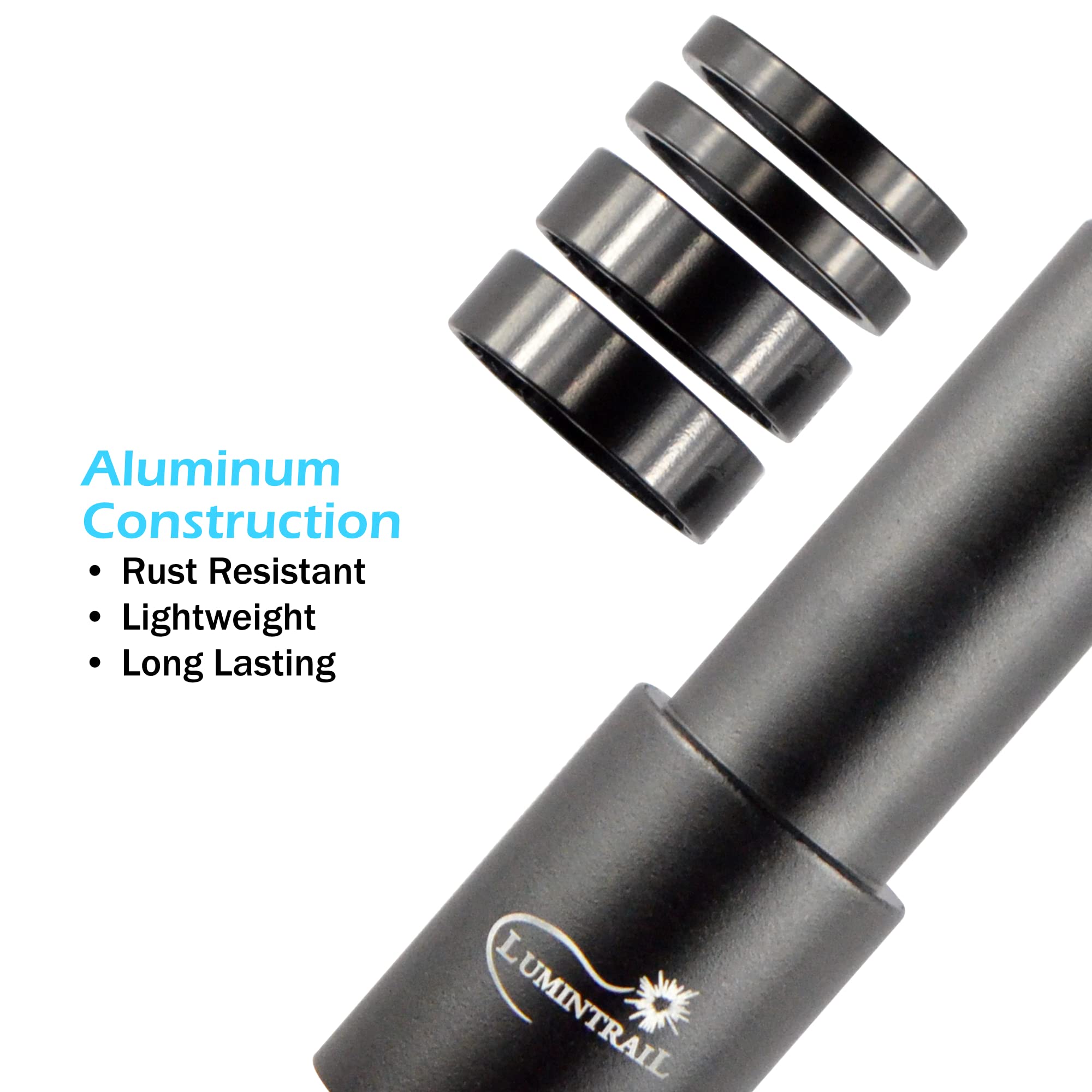 Lumintrail Bike Stem Extender Riser, 3.15" (80mm) Handlebar Riser for Mountain Bike and Road Bike with 1-1/8" Fork for Comfortable, Upright Riding