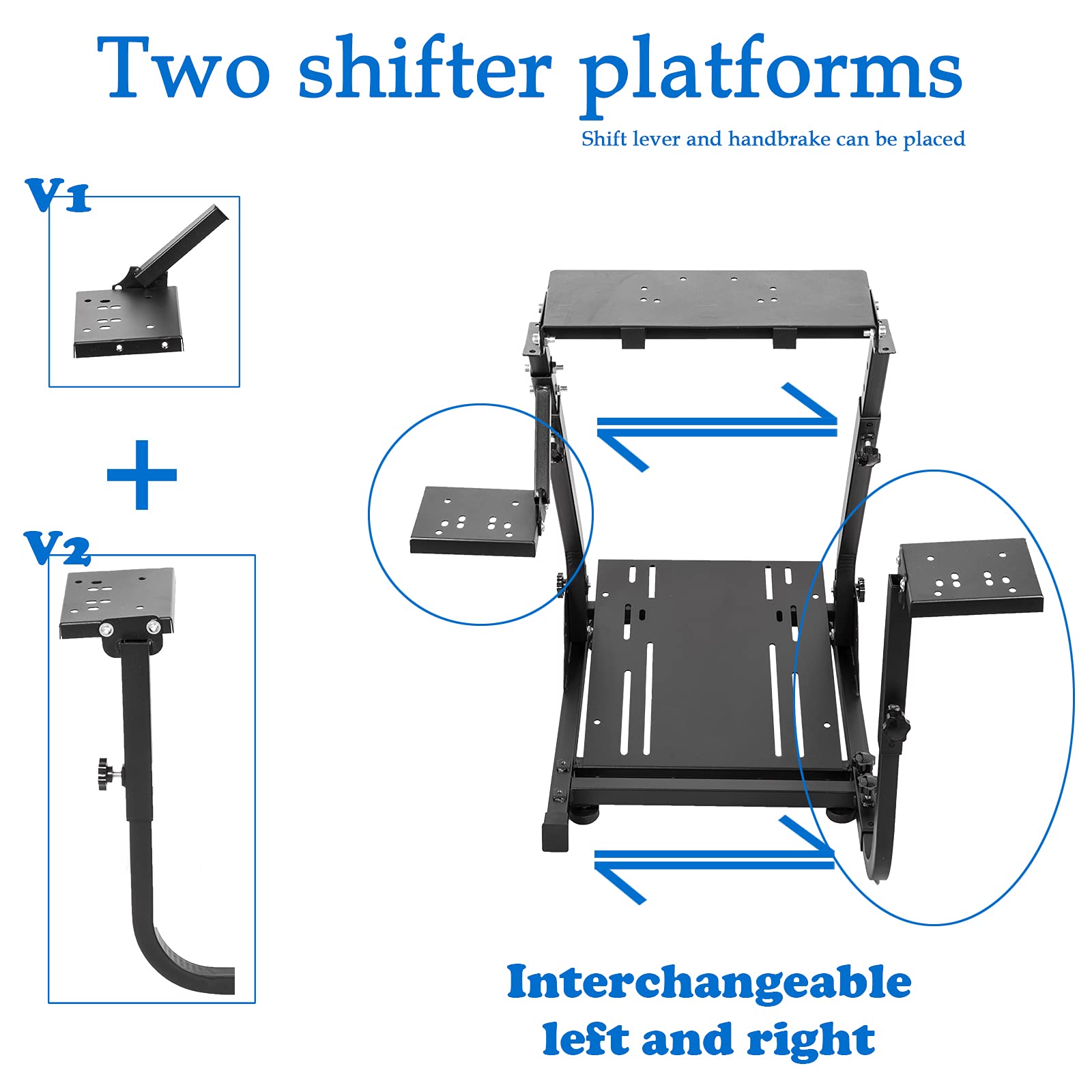 Marada Racing Wheel Stand Adjustable Fit for Logitech G29 G920 G923 Thrustmaster T80 T300 RS GT PXN Foldable Steering Wheel Pedal Shift Not Include