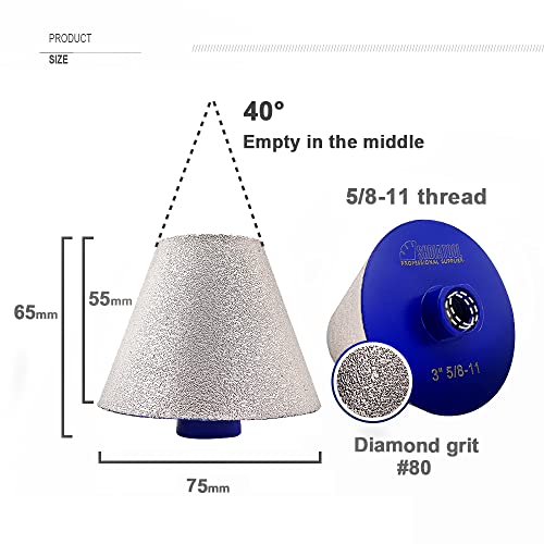 SHDIATOOL Diamond Drill Bits Hole Saw Kit for Porcelain Tile Ceramic Marble and 1pc Diamond Beveling Chamfer Bits