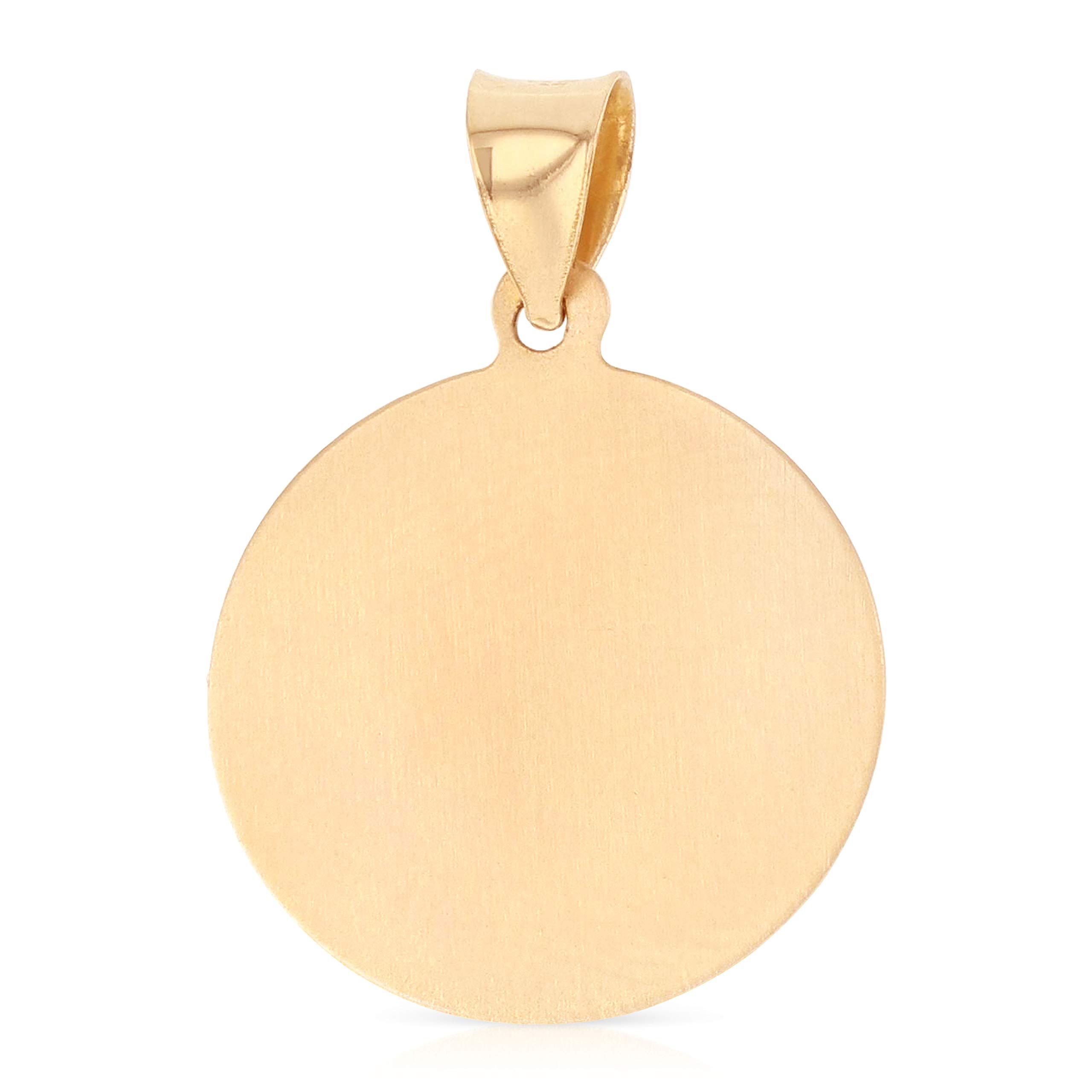 Ioka - 14K Yellow Gold Religious St. Michael Charm Tiny Pendant For Necklace or Chain