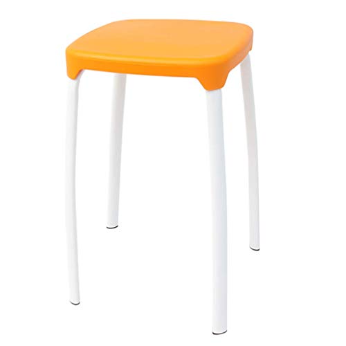 KMMK Home Chair Stool Folding Chair-Dining Table Stool,Fashion Change Shoe Bench,Non-Slip Bathroom Stool,Home Office Classroom Stool, Plastic Round Stool,Green,