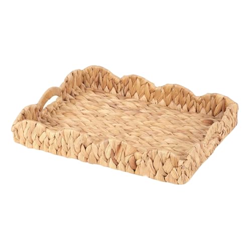 Water Hand-Woven Rectangular Storage Basket Storage Basket Storage Basket Indoor and Outdoor Goods Tray Decorative Baskets