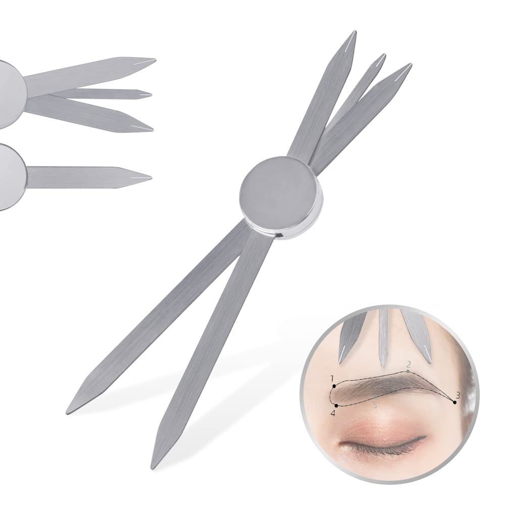 Microblading Compass Ruler Eyebrow Positioning Balance Tattoo Golden Ratio Ruler Measurement Stencil Tools (Black)