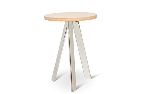 Round Bar Table with Chrome Plated Steel Base