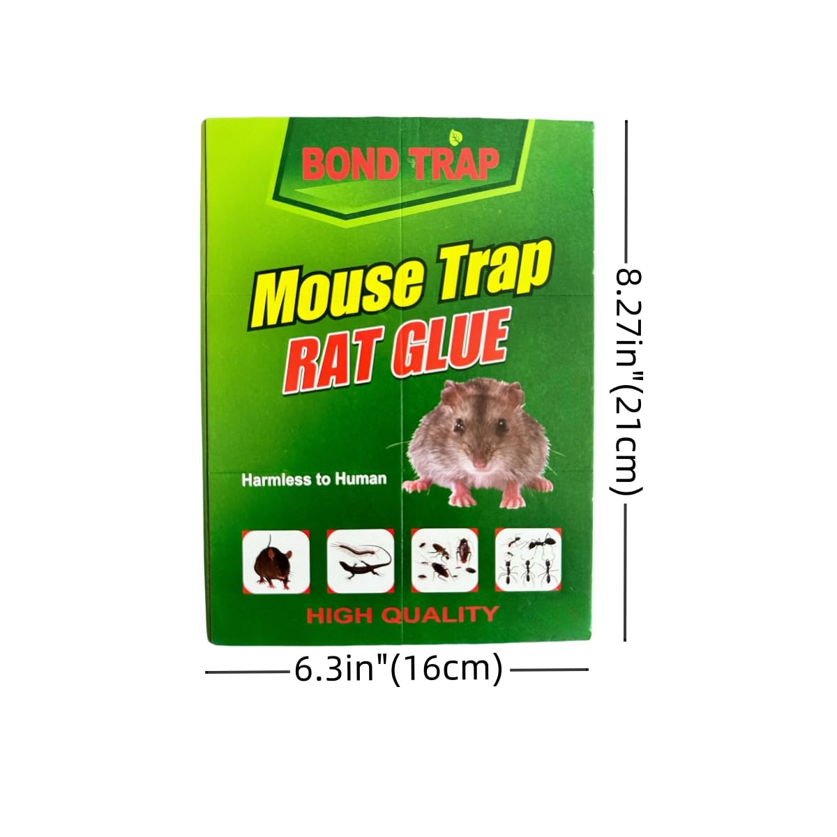 Trible J Mouse & Rat Glue Traps - 9 Pack Strong Adhesive Pest Control Boards for Rodents, Cockroach, and Insects - Safe, Non-Toxic Sticky Traps for Home and Commercial Use (881)