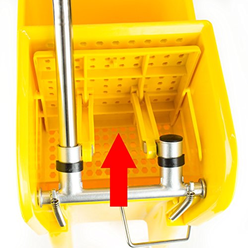 RK Safety RKMB24-Y Commercial Side Press Wringer for Mop Bucket 24 qt / 6 gal (Yellow)