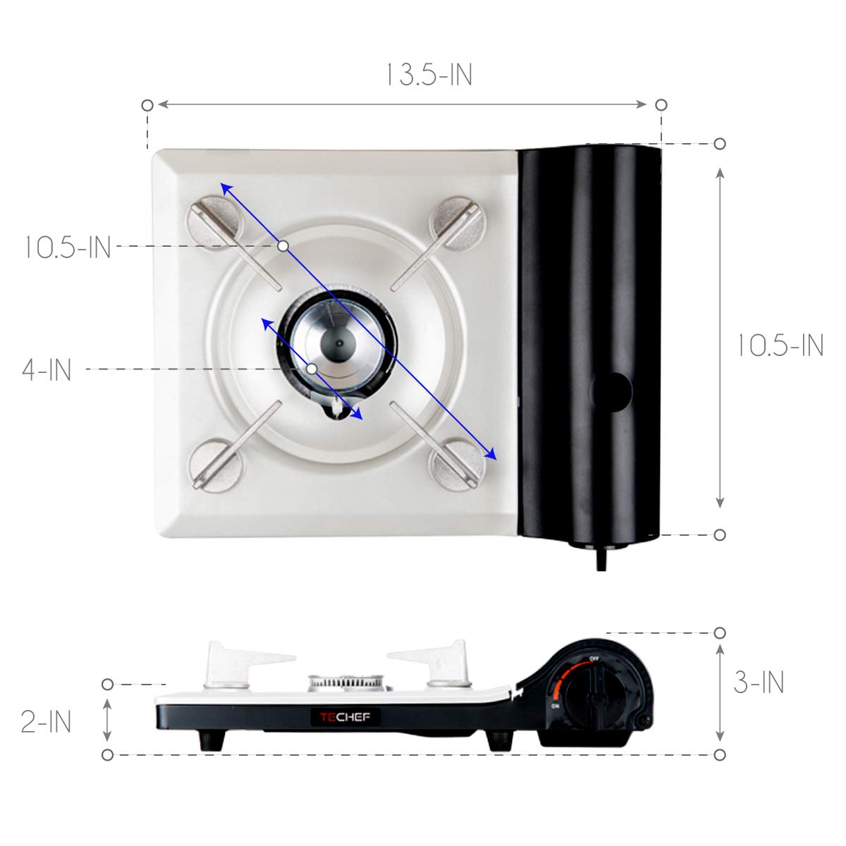 TECHEF - Stovetop Korean BBQ Non-Stick Grill Pan with Agni Portable Gas Stove Burner, Made in Korea (AGGPCB)