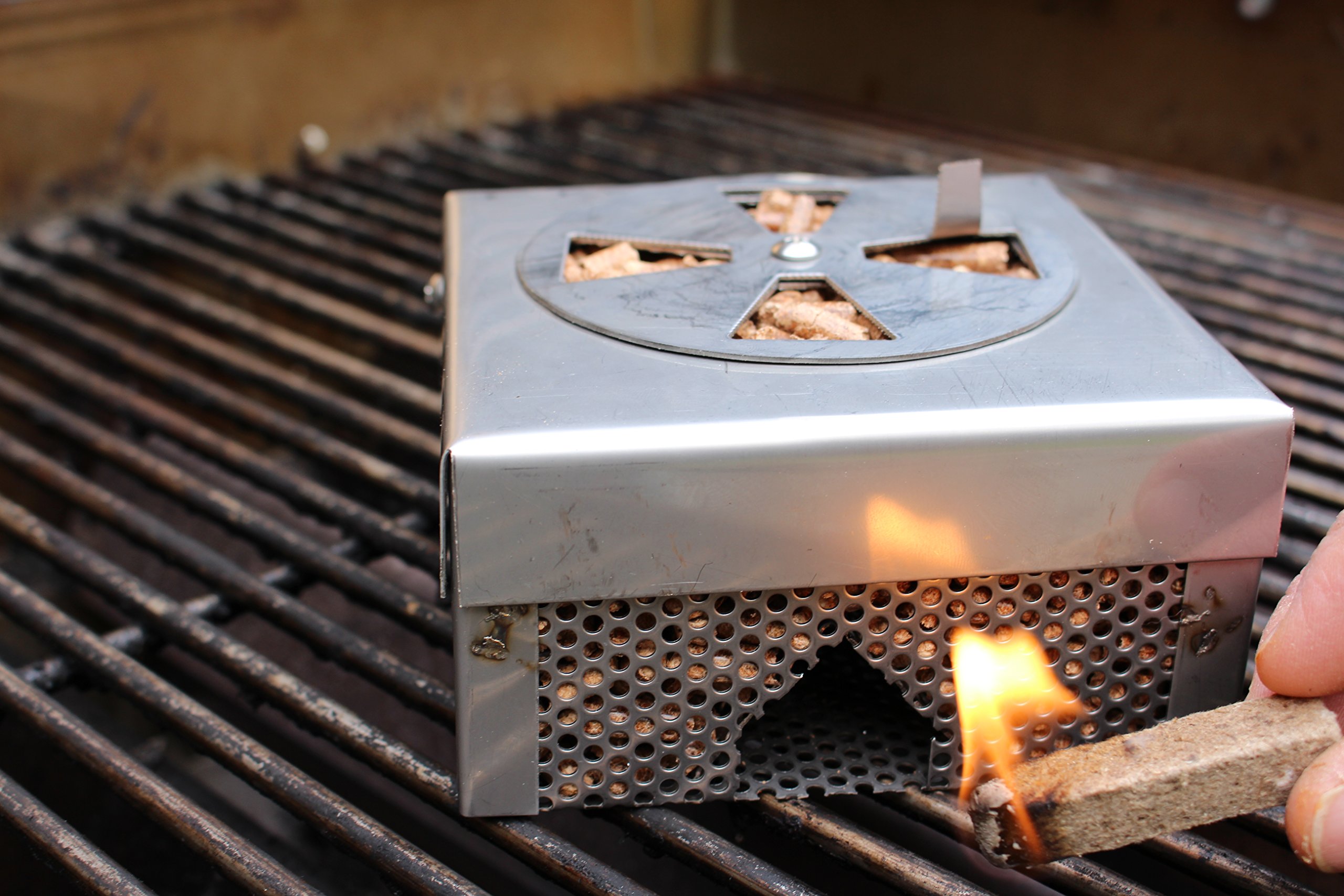Smokehouse Products Smoker Box 304 Stainless Steel with Draft Control (9700-000-0000), One Size, Silver