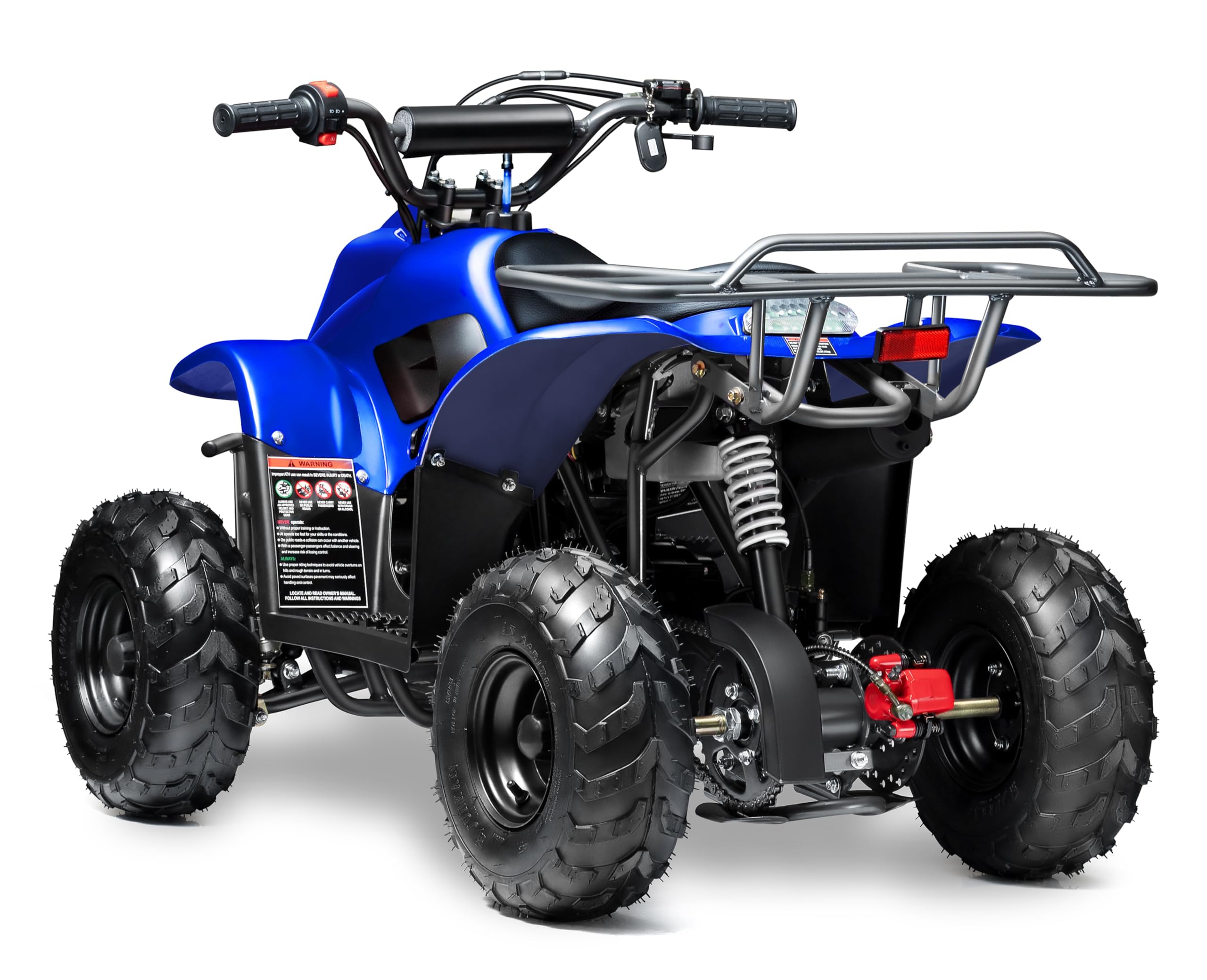 Seangles GAS 110cc ATV Quad 4 Wheeler for Adults and Kids - 220lbs Weight Capacity -Tested and Fully Assembled (Blue)