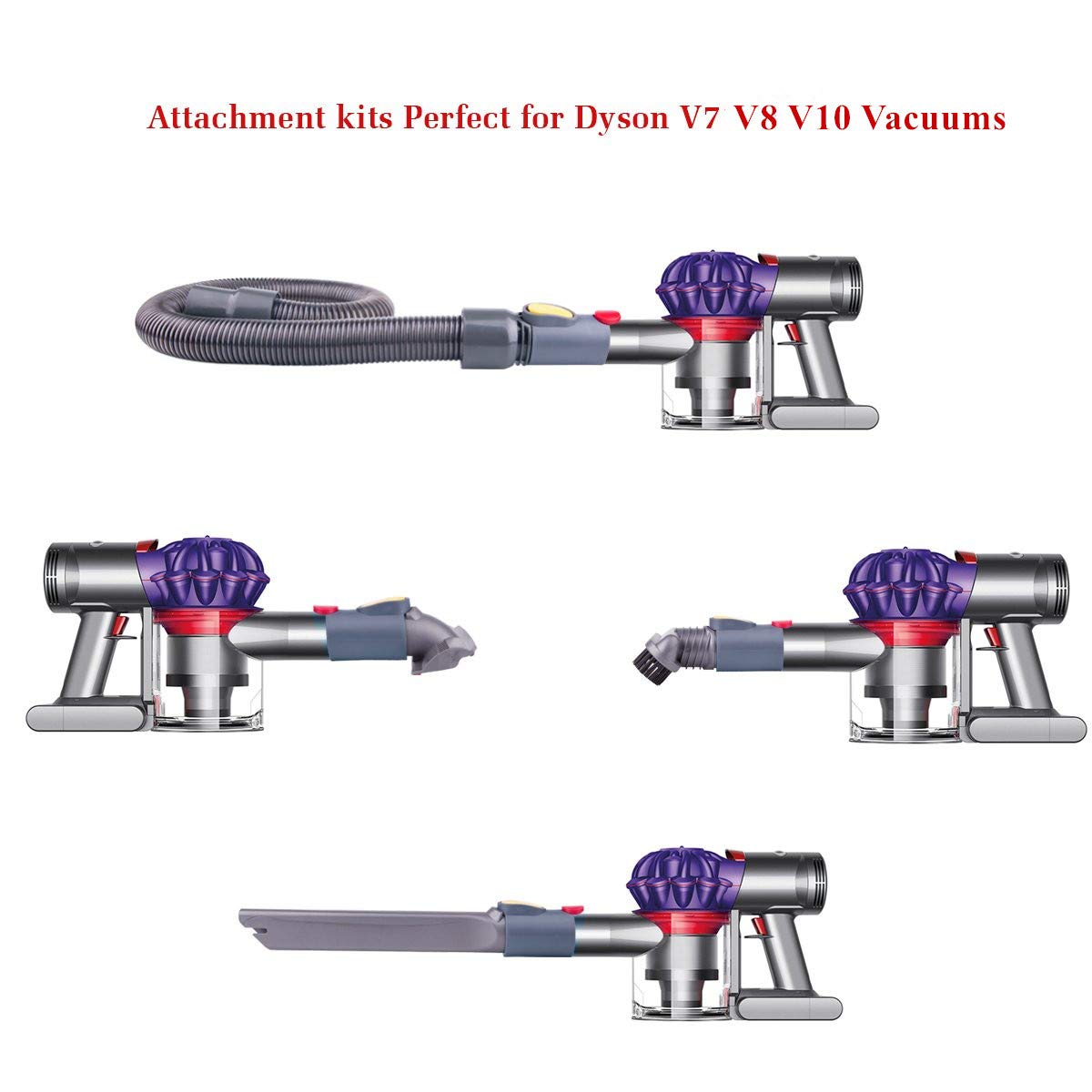 I clean 7packs Dyson v7 attachments, Compatible with Dyson V8, V8 Absolute,V7,V6,DC59,DC44,DC35,DC24,DC16,DC62,DC39,V10, V10 Absolute, V11Animal Cord-Free Vacuum Parts