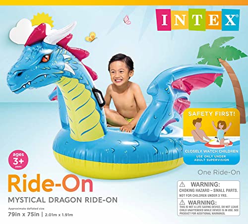 Intex Dragon Ride-On, 79in x 75in, for Ages 3+