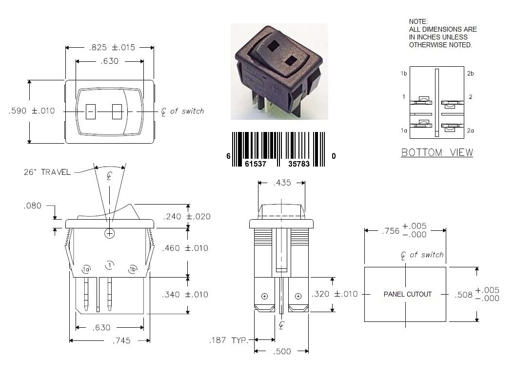 Replacement On Off Switch for Shop Vac with Oversized ON/Off Push Button