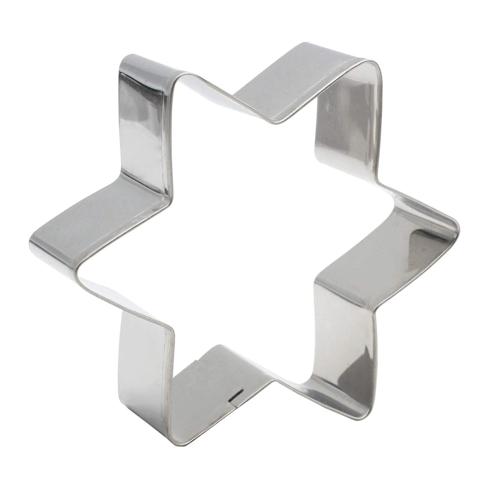 Mziart Star Cookie Cutter Set, 10 Piece Assorted Sizes Star Cookie Molds, Stainless Steel Metal Six-pointed Star Shapes Biscuit Molds Fondant Cake Cutter