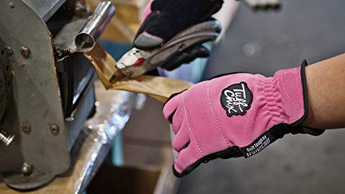 Ironclad Tuff Chix Women's Work Gloves TCX, Designed for Women's Hands, Performance Fit, Durable, Machine Washable, (1 Pair), X-LARGE Pink