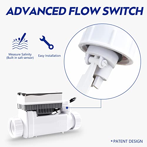 Replacement Salt Cell for Pool- Compatible with Pentair Intellichlor IC40, Independent Flow Switch and Control Box, Up to 40K gallons Salt Pools, 2 Year USA Limited Warranty, BLPTC 40P