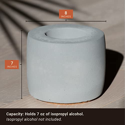 Radiate - Indoor Campfire - 90 Minutes of Burn Time - 5 x 4β Reusable Smooth Fire Pit for Rainy Days - Tabletop Decor - Clean Burning (Gray)
