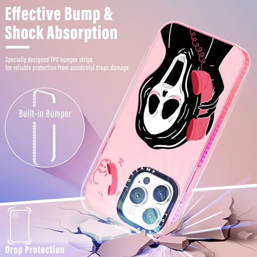 Toycamp for iPhone 11 Pro Max Case with Ring Kickstand, Cute Design for Women Girls Girly Boys Skeleton Skull Cartoon Print Case Cover for iPhone 11 Pro Max (6.5 Inch)