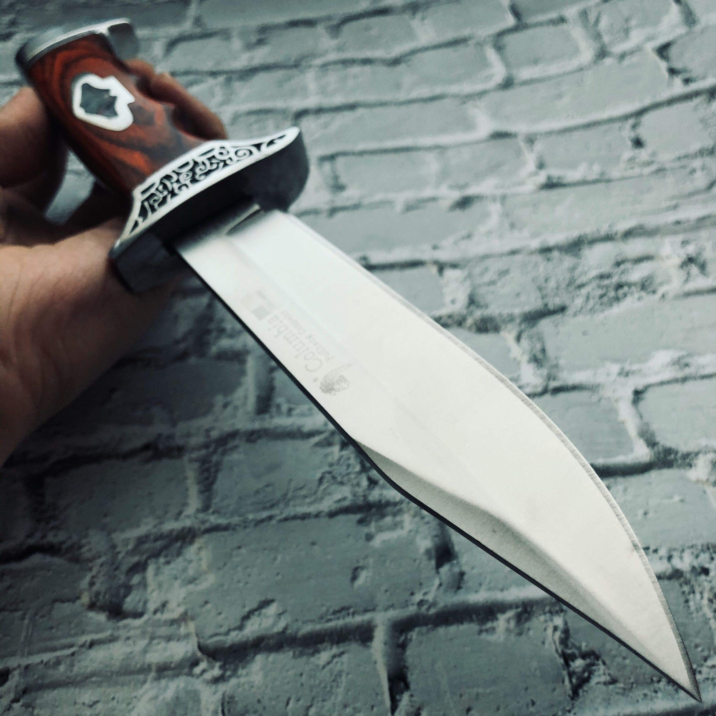 JGN Trading Tactical Combat Fixed Blade Hunting Knife, Outdoor Camping Essential Dagger Wood Handle Military Knives Survival Tool,W/ Nylon Sheath