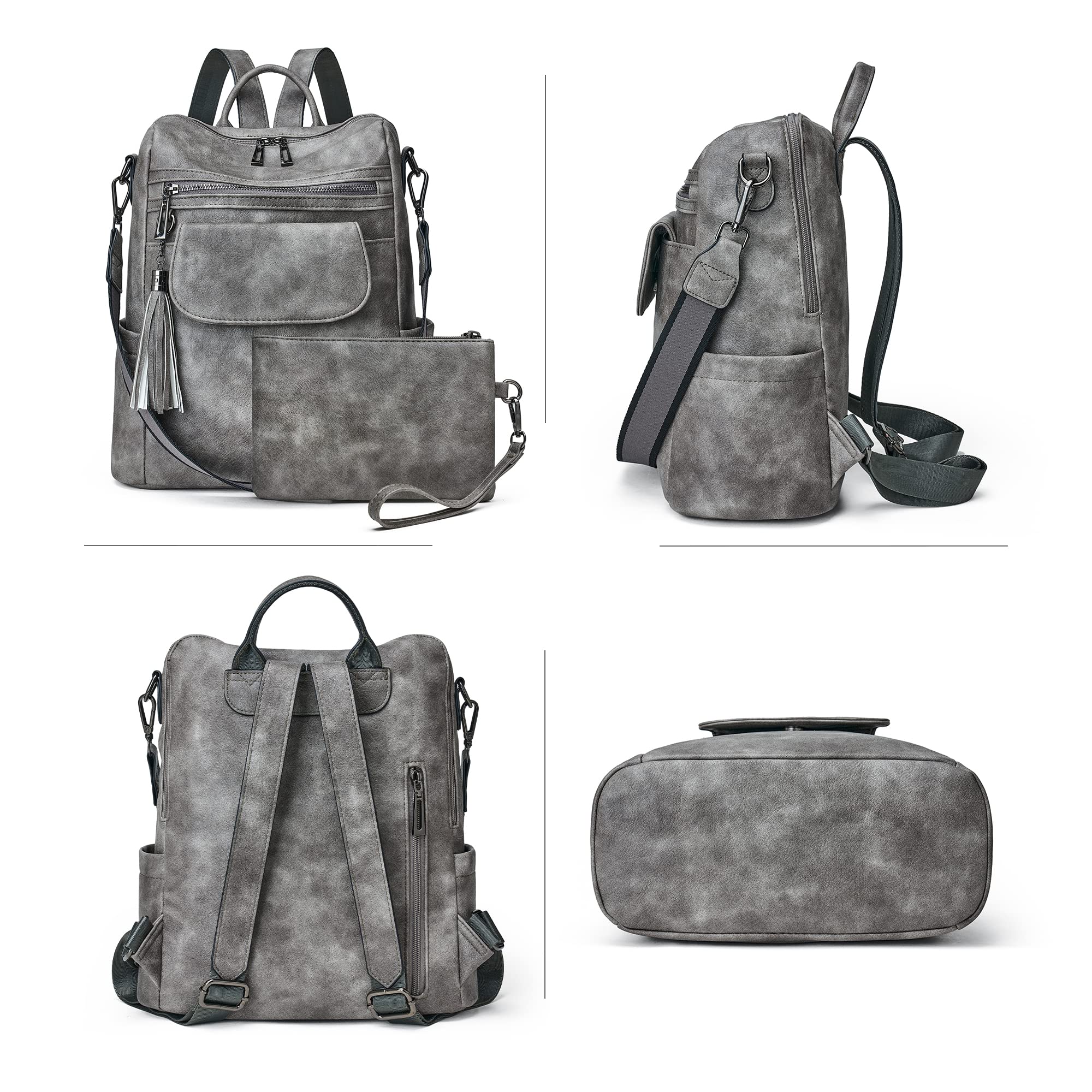 Mroede Backpack Purse for Women Fashion Design Leather Backpack Purse Shoulder Bag for Shopping Hiking Travel
