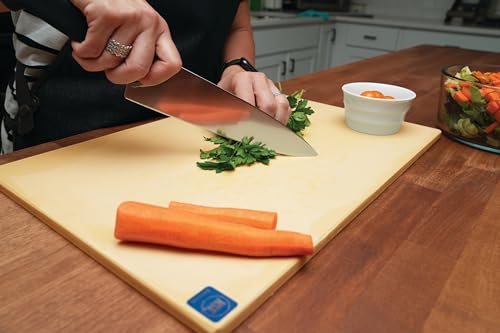 NoTrax 6" x 8" x 0.5" Sani-Tuff T45 Natural Rubber Cutting Board, Non-Skid Professional-Grade, Made in USA, T45S2006BF