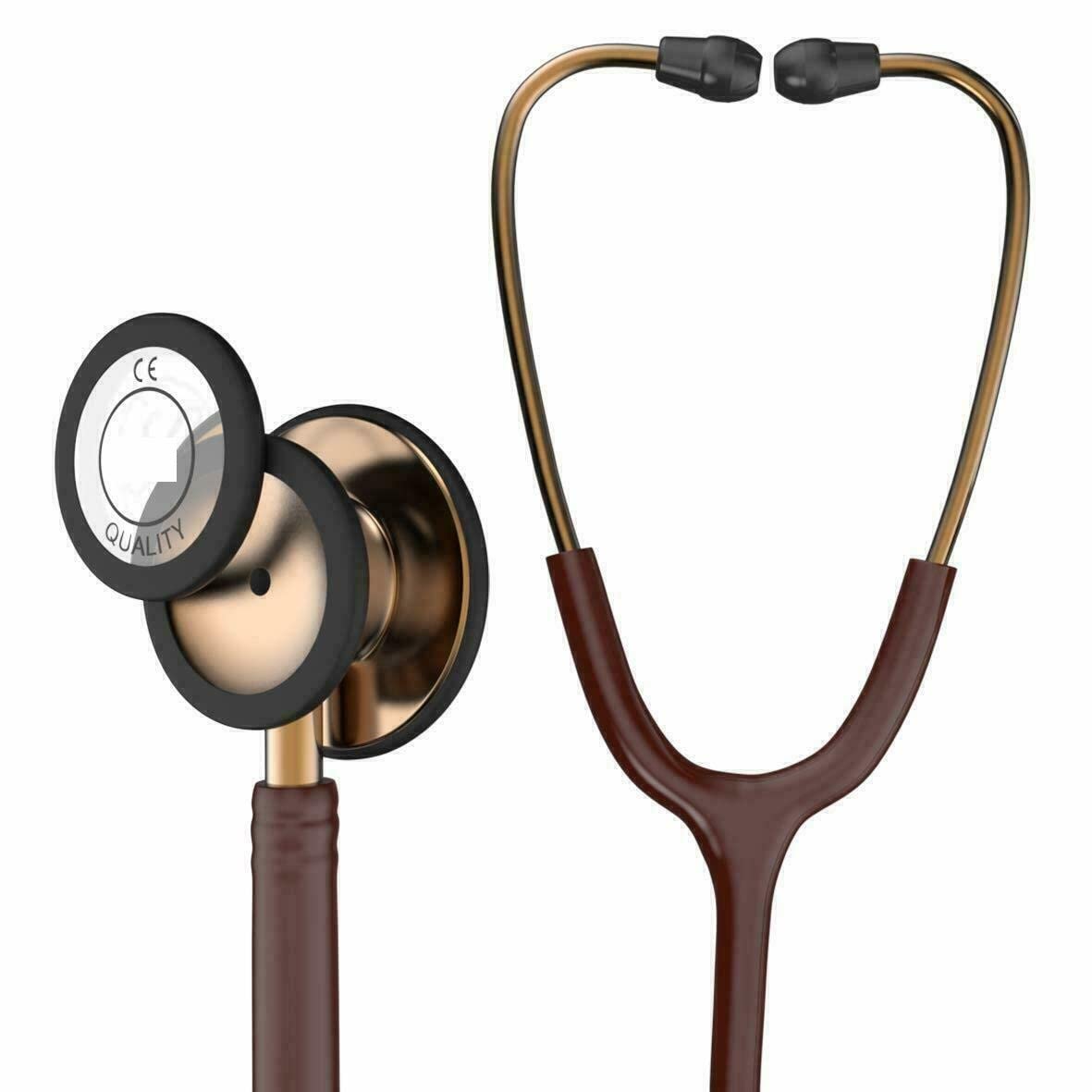 Spancare Cardio 3 Monitoring Stethoscope, Copper-Finish Chest Piece, Chocolate Tube