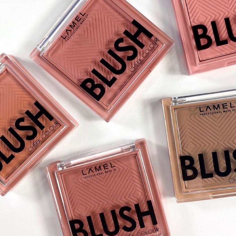 Lamel Blush Cheek Taupe Color Mini - Natural, Lightweight, Smooth, Blendable Powder - Enhances & Defines Shapes & Features - Shading & Contouring - 4 Universal Shades - β 404 (Taupe) - 3.8g / 0.13 oz