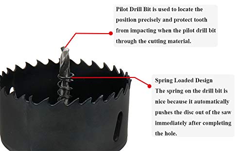 Rannb Hole Saw 4-inch Dia Hole Cutting Drill Bit for Drilling Holes in Wood, Plastic, Drywall, Thin Metal