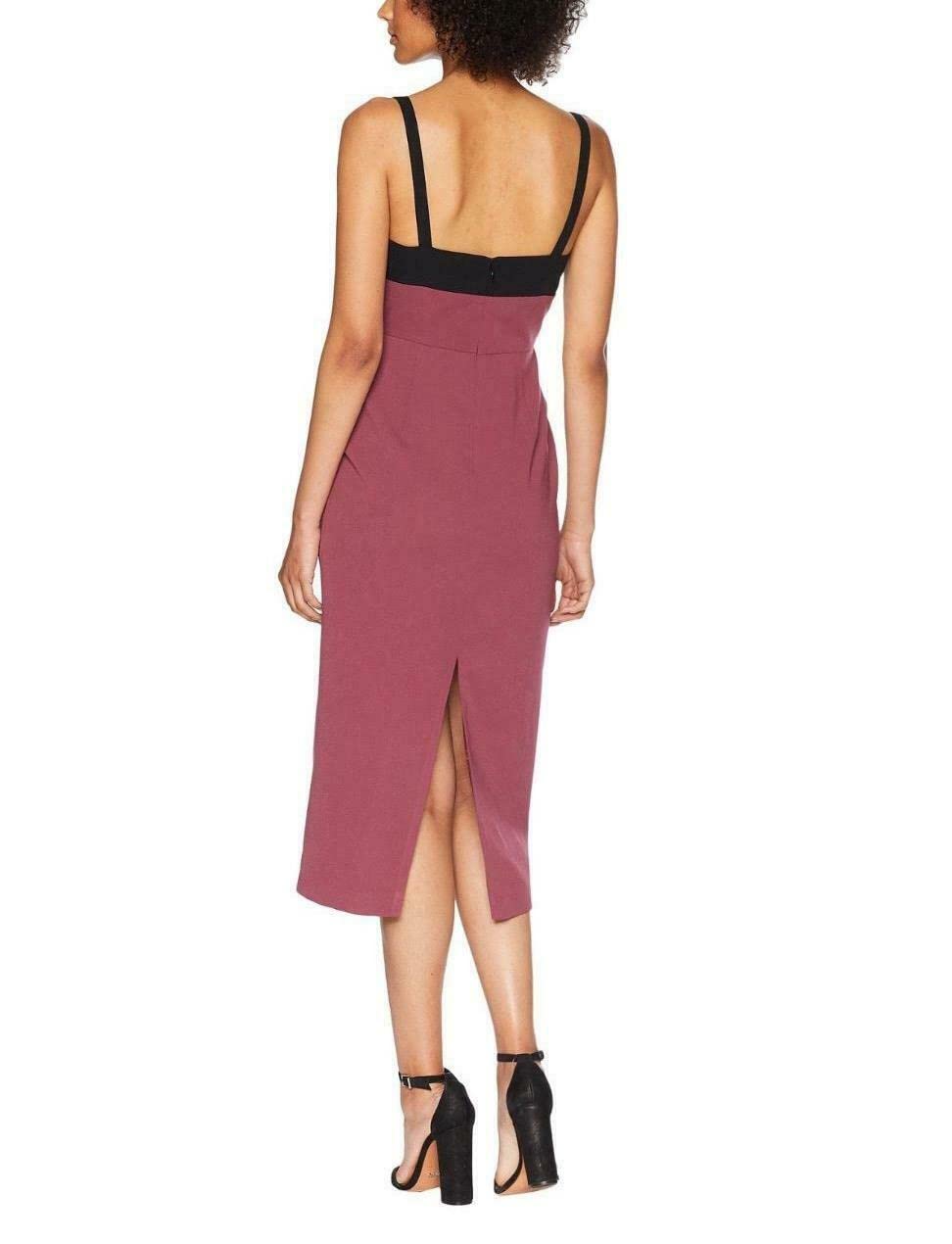 Jill Jill Stuart Women's Two Tone Cocktail Dress, Black/Pandora, 4