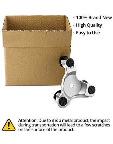 QWORK 4 pcs 6" Steel Tri-Dolly, 200 lbs Load Capacity, Great for Moving Furniture & Appliances, Durable and Easy to Use
